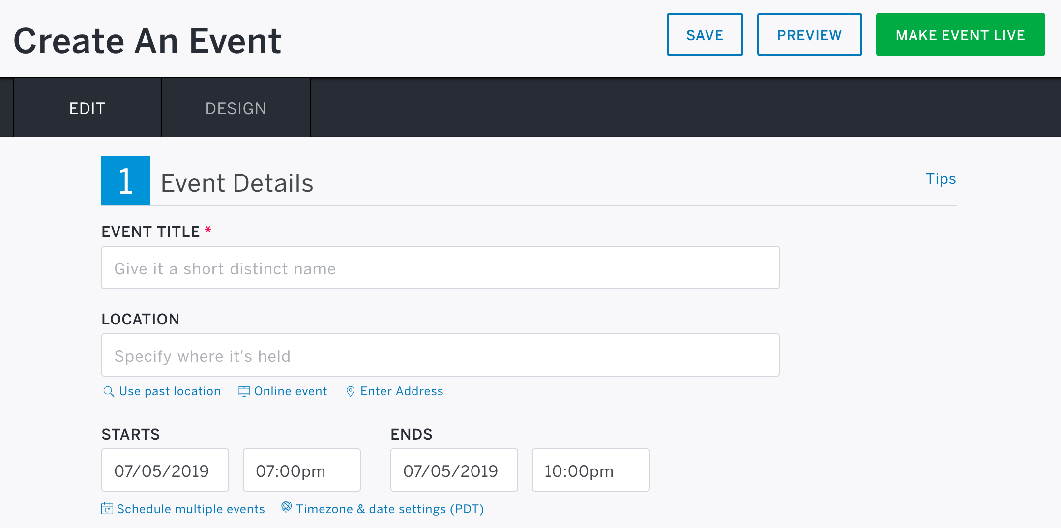 How To Create An Event Eventbrite Help Centre